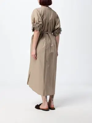 MEIMEIJ Embellished Shirt Dress - Beige
