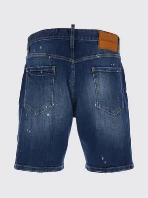 Dsquared2 Cotton Shorts With Worn Effect - Denim