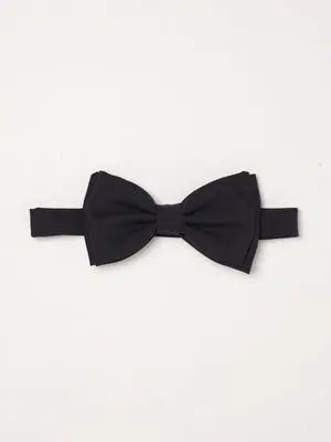 LARDINI Solid Colour Virgin Wool Bow Tie - Blue