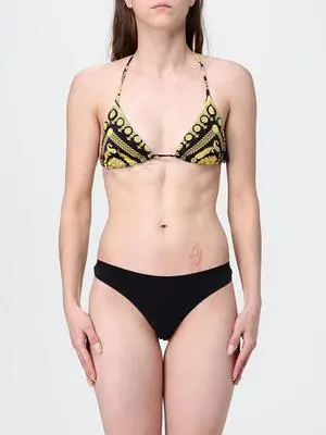 Versace Greca Print Triangle Bikini Top - Gold
