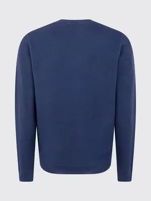 Fred Perry Textured Cotton Crew Neck Sweater - Blue