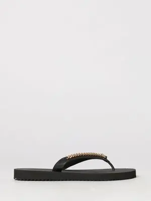Stella McCartney Falabella Chain-detail Rubber Thong Sandals - Black