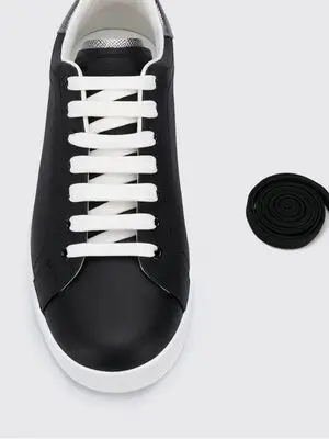 Dolce & Gabbana Portofino Smooth Calfskin Low-top Sneakers With Logo