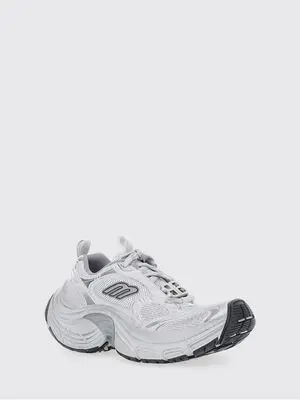 Balenciaga Low-top Mesh And Rubber Trainers With Chunky Sole And Double Pull-tab - Grey