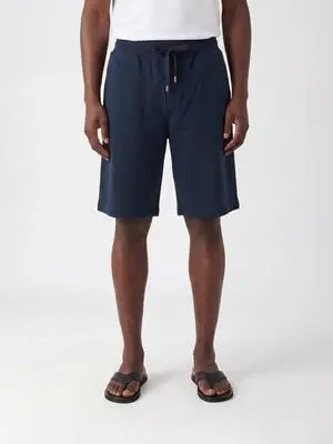 Dolce & Gabbana Cotton Jogging Shorts With Embroidered Logo - Blue