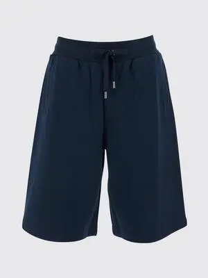 Dolce & Gabbana Cotton Jogging Shorts With Embroidered Logo - Blue