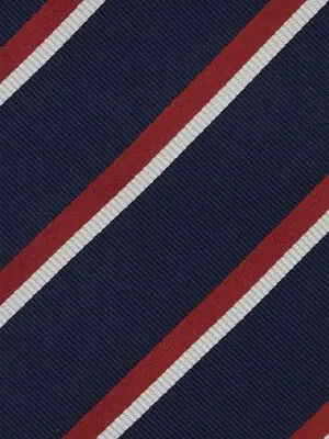 Dsquared2 Regimental Striped Silk Tie With Applied Logo