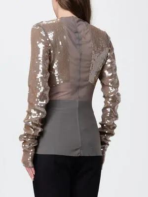 Rick Owens Sequined Mesh T-shirt - Beige