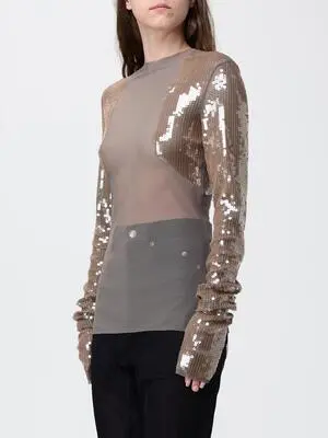 Rick Owens Sequined Mesh T-shirt - Beige