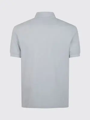 Fred Perry Short-sleeved Cotton Polo Shirt With Embroidered Chest Logo - Blue