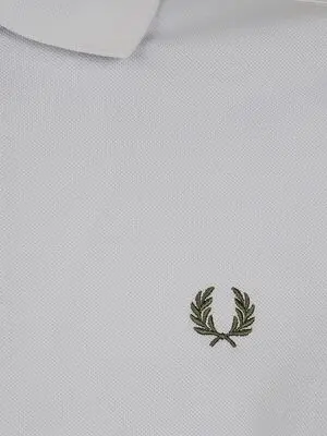 Fred Perry Short-sleeved Cotton Polo Shirt With Embroidered Chest Logo - Blue