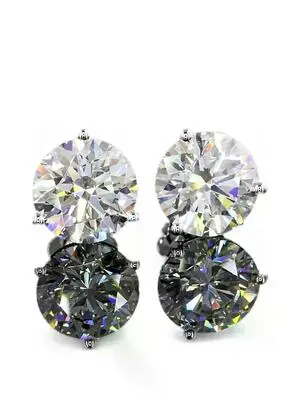 JEWELS AFICIONADO Diamond Stud Earrings - Silver