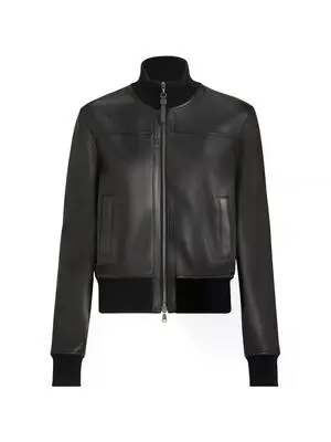 Brunello Cucinelli Nappa Leather Outerwear Jacket With Monili