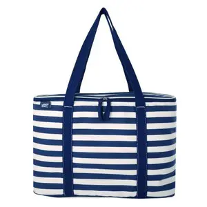 LANDS' END Rectangular Large Cooler Bag Insulated 8 Gal Navy