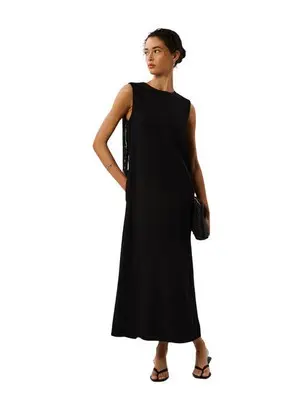 WHISTLES Midi Dress With Fringe Detail