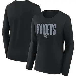 LOGO ATHLETIC Las Vegas Raiders Grip Long Sleeve T-shirt - Black