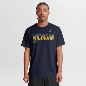 JORDAN BRAND Michigan Wolverines Sideline Legend Dri-fit T-shirt - Navy