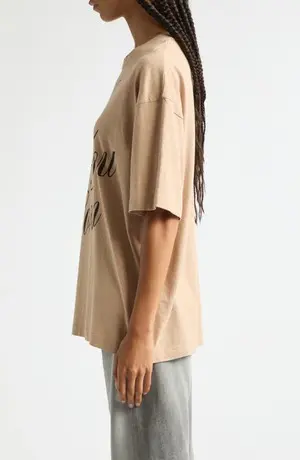 Acne Studios Cotton & Hemp Graphic T-shirt