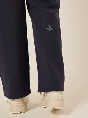 BE ATHLETICA Varsity Wide Leg Joggers - Midnight