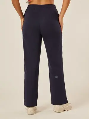 BE ATHLETICA Varsity Wide Leg Joggers - Midnight