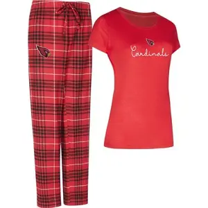 CONCEPTS SPORT Arizona S Vector Top & Flannel Pants Sleep Set - Cardinal