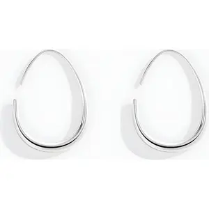 MINT & LILY Fluid Hoop Earrings - Silver