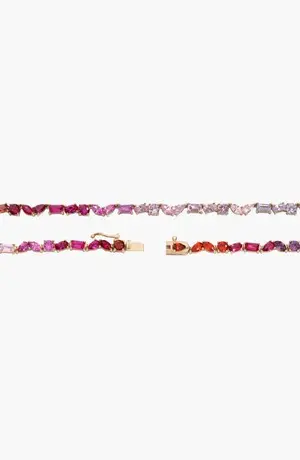 AURATE Mixed Shape Tennis Necklace