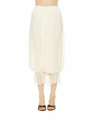 ALEXIA ADMOR Jules Bloomer Pants With Lace Trim - Ivory