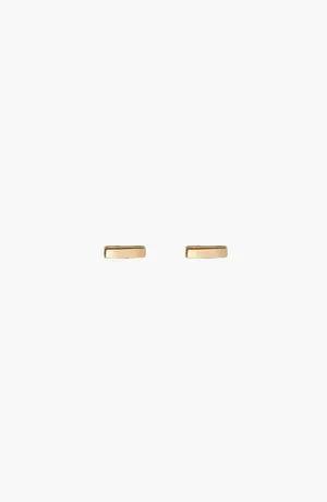AURATE Mini Gold Bar Earring