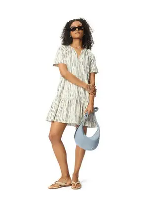 Whistles Abstract Stripe Short Dress