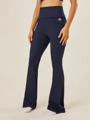 BE ATHLETICA Essential Everyday Foldover Flare Pants