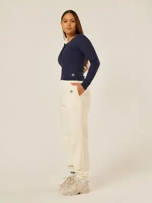 BE ATHLETICA Essential Long Sleeve Henley T-shirt