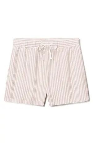 Tommy John Woven Stripe Sleep Shorts - Pink