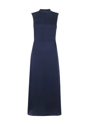 Whistles Aria Satin Sleeveless Midi Dress