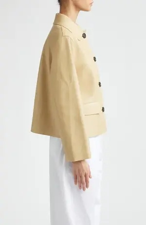 TOTEME Bonded Lambskin Leather Jacket