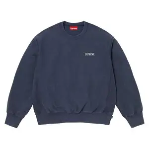 Supreme Washed Crewneck Sweatshirt - Blue