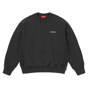 Supreme Washed Crewneck Sweatshirt - Black