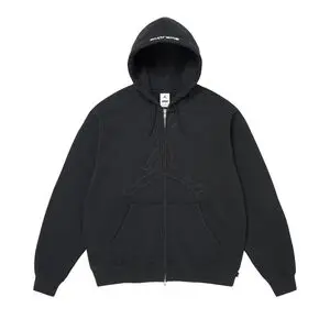 Supreme X Jordan Zip Up Hooded Sweatshirt - Black