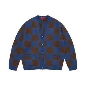 Supreme Checkerboard Cardigan - Blue