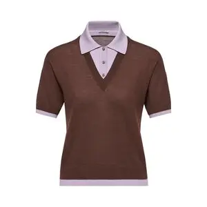 Moncler Short-sleeve Polo 'burgundy - Red