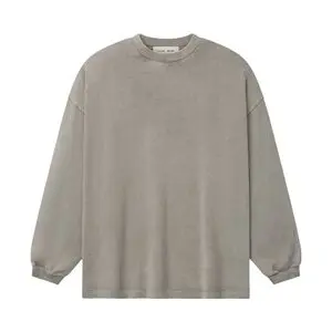 Fear Of God Signature 90s Long Sleeve Tee 'faded Seal - Grey