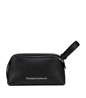 CHRISTIAN LOUBOUTIN Nostalgic Calfskin Travel Bag - Black
