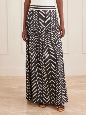 Johanna Ortiz Printed Cotton Maxi Skirt