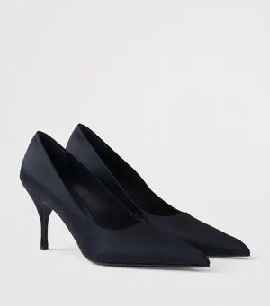 Prada Satin Pointed Toe Stiletto Heel Pumps