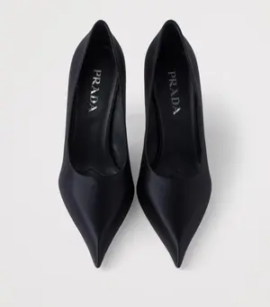 Prada Satin Pointed Toe Stiletto Heel Pumps