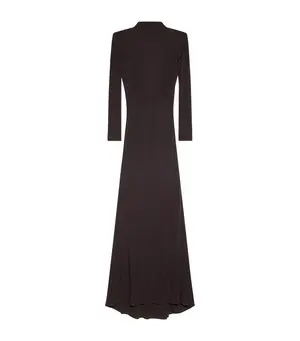 TOM FORD Knitted Back Cut-out Maxi Dress - Brown