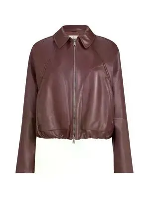 Brunello Cucinelli Nappa Leather Drawstring Jacket With Monili