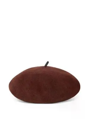 Brunello Cucinelli Wool Beret With Monili Decoration
