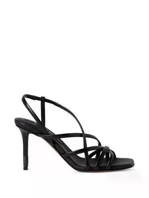 Brunello Cucinelli Calfskin Sandals With Precious Details - Black