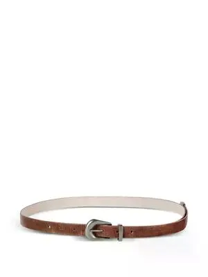 Brunello Cucinelli Carved Leather Belt